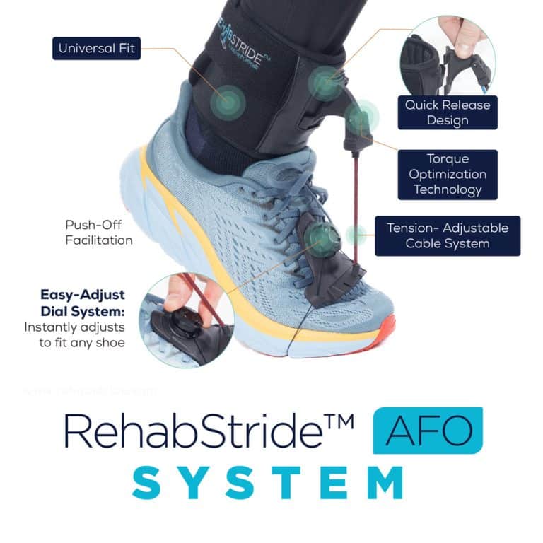 RehabStride AFO - Adjustable Foot Drop Brace